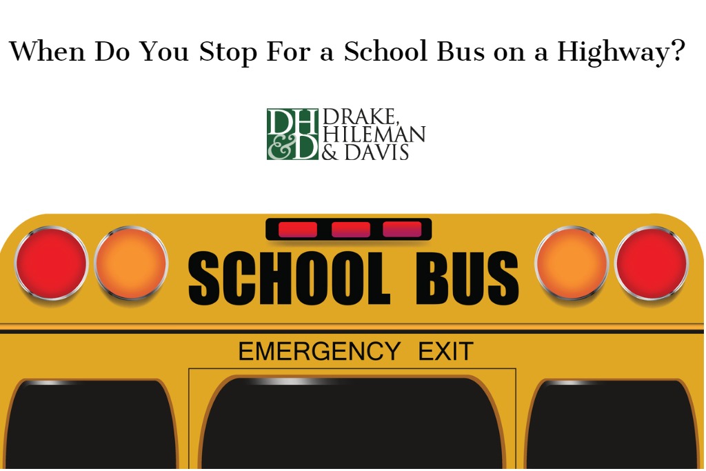 Divided Highway School Bus Stopping